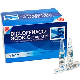 Diclofenaco Sódico 75 mg 3 ml Solución inyectable INFOMERC Vademécum