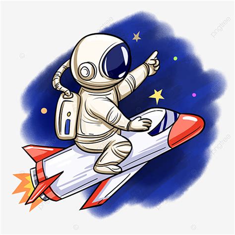 Vector De Astronauta Espacial De Dibujos Animados Dibujados A Mano PNG