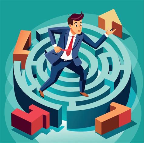 Premium Vector Business Trouble Difficulty Or Challenge Solving Hard