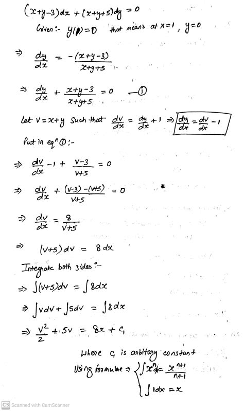 Solved Solve The Following Differential Equation And Determine The