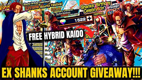 NEW EX SHANKS REBANNER LIVE SUMMONS FREE HYBRID KAIDO ACCOUNT