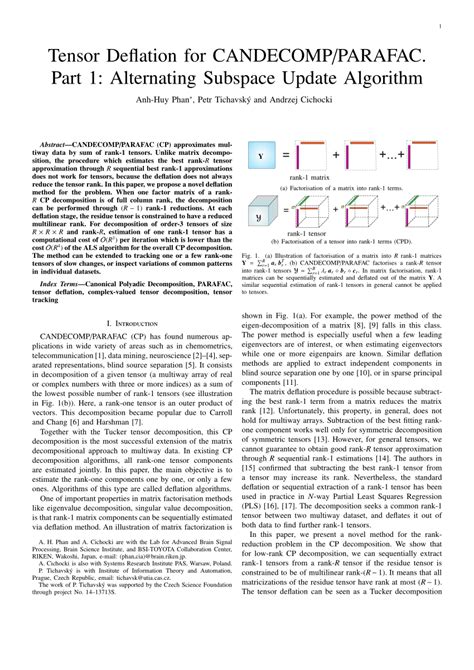 [pdf] tensor deflation for candecomp parafac part 1 alternating subspace update algorithm