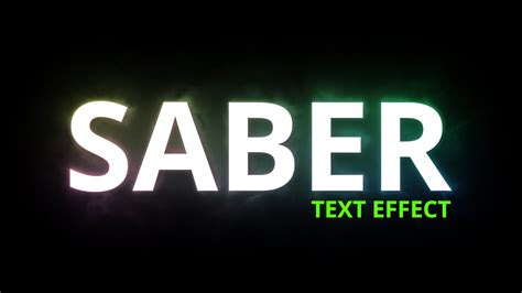 Saber Text Animation In After Effects Saber After Effects Tutorial