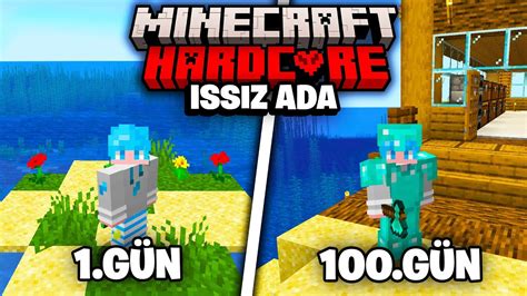Minecraft Hardcore da ISSIZ ADADA 100 Gün Hayatta Kalmak YouTube