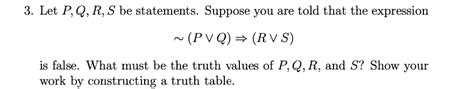 answered 3 let p q r s be statements … bartleby