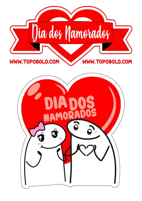 Flork of cows dia dos namorados topo de bolo para imprimir corações 12