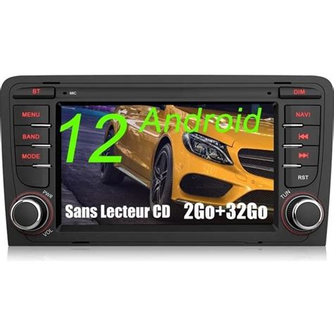 AWESAFE Autoradio Android 12 Pour Audi A3 S3 RS3 2Go 32 Go 7 Pouces