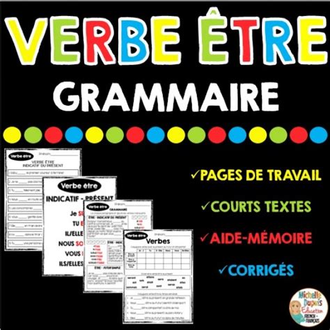 GRAMMAIRE VERBE ÊTRE