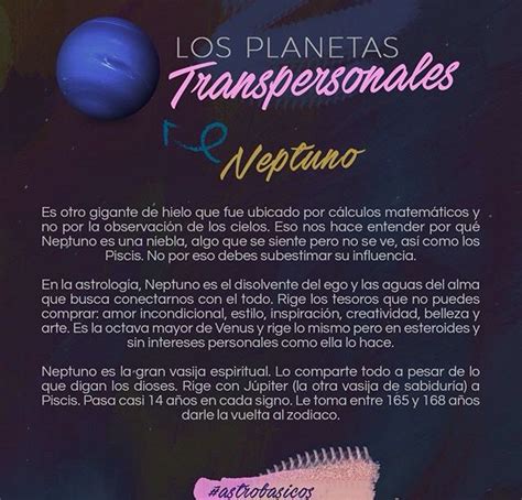 Info de Neptuno planetas transpersonales Miastral Astrología