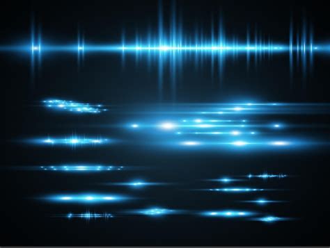 Efecto especial de vector azul claro brillantes hermosas líneas