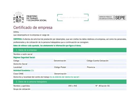 CONSIGA UN CERTIFICADO DE EMPRESA DEL SEPE EN ESPAÑA
