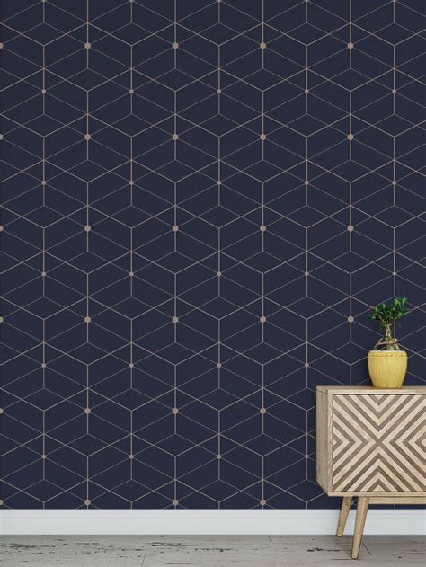 Blue Stick And Peel Wallpaper
