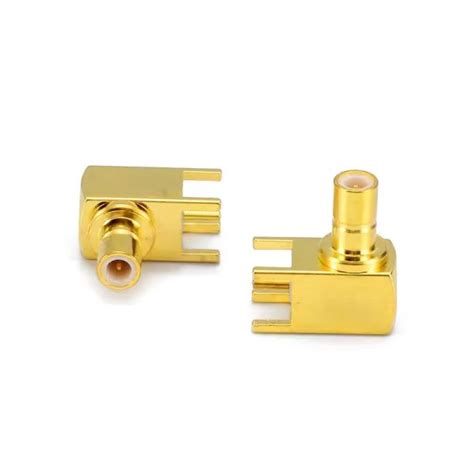 Degree Right Angle Pcb Mount Smb Male Plug Connector Vinstronics