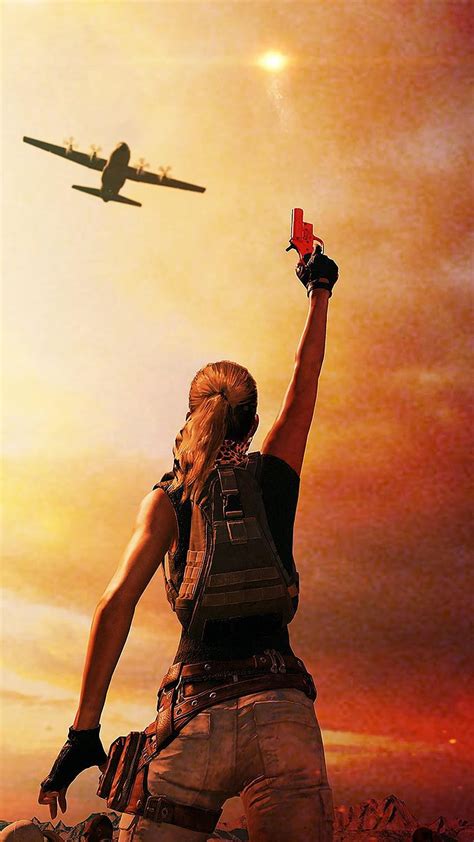 PUBG Miramar Girl Fire Flare Gun Drop Looting Mobile Pubg Mobile Girl