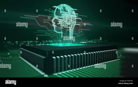 Artificial Intelligence Deep Learning And Cybernetic Brain Concept