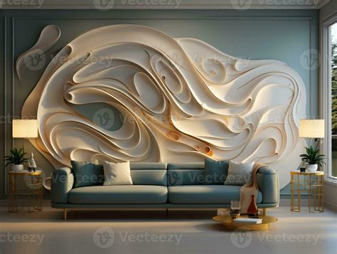 Modern 3D Abstraction Wallpaper For Walls Luxury Golden And White