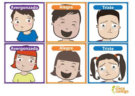 Tarjetas para identificar emociones y ayudar a los niños a expresar lo