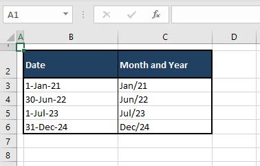 How To Convert Date To Month And Year In Excel Easy Ways