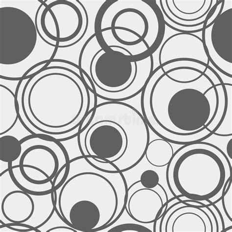 Red Seamless Overlapping Circles Pattern Image Stock Vector