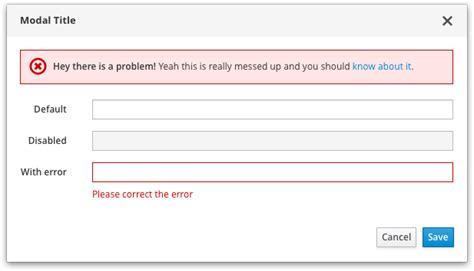 Errors And Validation PatternFly