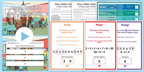 mean median mode and range lesson pack teacher made