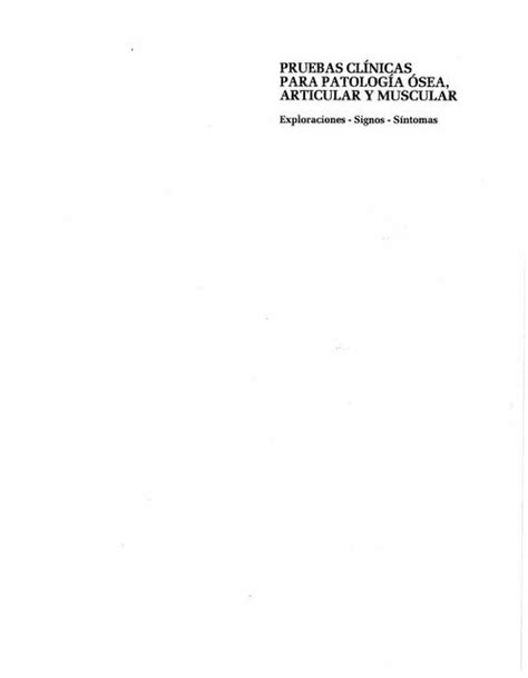 Pruebas clínicas para patología ósea articular y muscular Kriss Eli