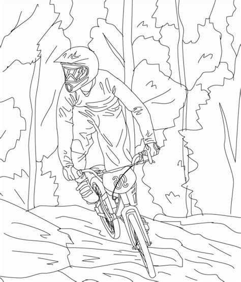Mountain Bike Colouring Pages Clip Art Library