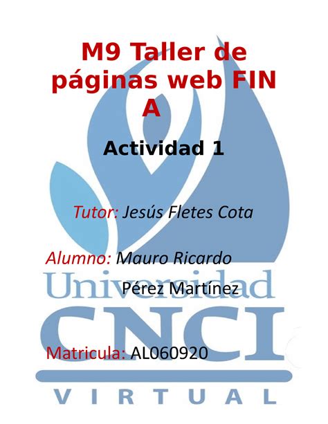 M9 Taller de páginas web FIN A actividad 1 M9 Taller de páginas web