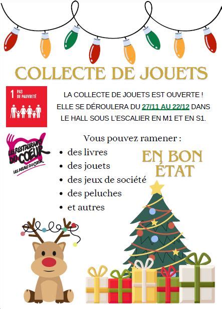 Collecte de jouets au profit des Restos du coeur Collège Maurice