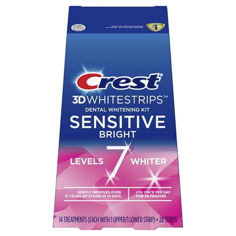 Crest Dwhitestrips Sensitive Bright At Home Teeth Whitening Strip Kit
