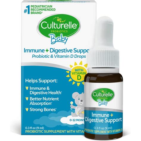 Culturelle Baby Probióticos para bebés Immune Digestive Support