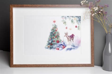 Water Color Christmas Tree Graphic By Anup Ray Creative Fabrica