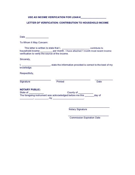 Great Proof Of Income Letters Doc Pdf Templatearchive
