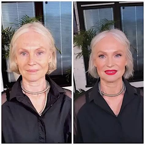 Возрастной макияж Maquillaje maduro Transformación con maquillaje