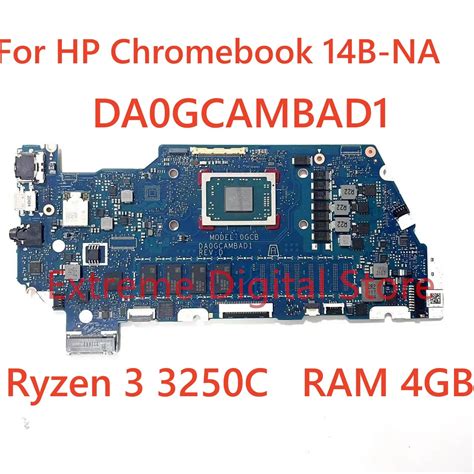 For HP Chromebook 14B NA Laptop Motherboard DA0GCAMBAD1 With Ryzen 3