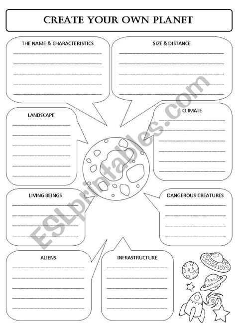 Create Your Own Planet Worksheet Chart Sheet Gallery
