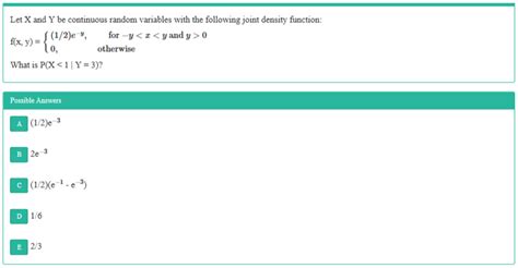 solved let x and y be continuous random variables with the