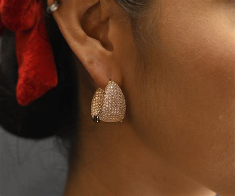 Brinco Argola Gota Strass Cravejado Zircônia Luxo Semijoia Foll