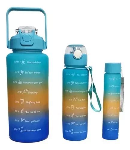 Kit 3 Garrafas Frases Motivacionais Squeeze Academia C Alça MercadoLivre