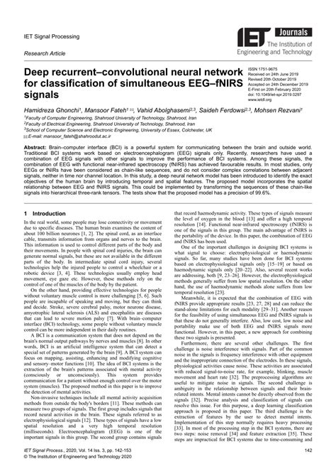 pdf deep recurrent convolutional neuralnetwork for classification of simultaneouseeg fnirs signals