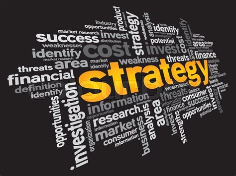 Strategy Word Cloud Business Concept Stock Vector Colourbox