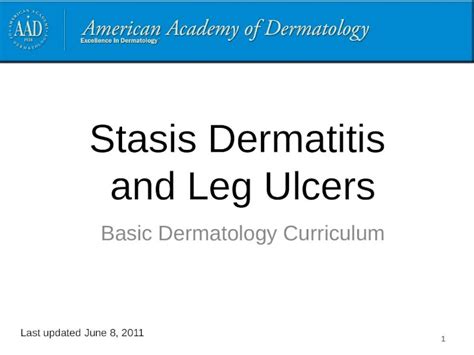 Pptx Stasis Dermatitis And Leg Ulcers Dokumentips