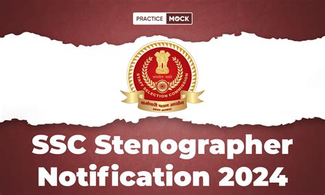 SSC Stenographer Notification 2024 Out Check All Details