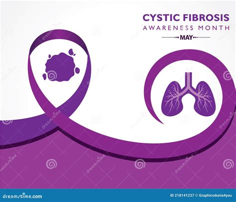 Vector Illustration Of Cystic Fibrosis Awareness Month Observed In May