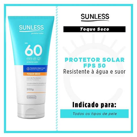 Protetor Solar Sunless Fps 60 200G Drogaria Minas Brasil