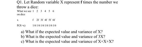 solved q1 let random variable x represent f times the
