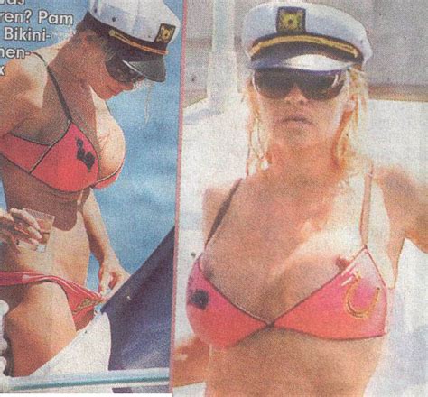 Pamela Anderson Nip Slips And Bikini Pull Taxi Driver Movie