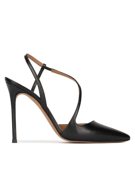 Zapatos negros destalonados de punta afilada y tacón alto PURA LOPEZ