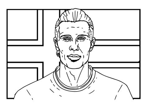 Coloriages Erling Haaland Coloriagesonly