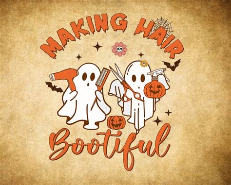 Ghost Making Hair Bootiful SVG Hairdresser Halloween SVG Ghost Hair